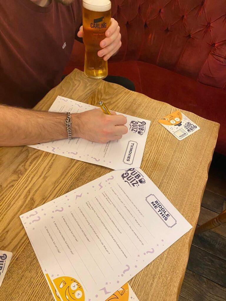 Pub Quiz sheets - St Barnabas Hospice